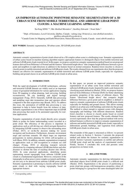 pdf an improved automatic pointwise semantic segmentation of a 3d