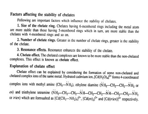 Chelates And Chelate Effect Pdf