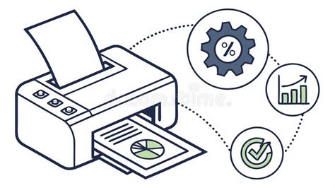 Printer With Document And Graph Office Equipment Printing Service