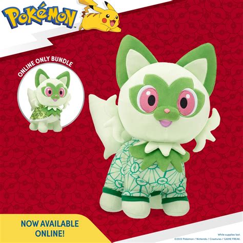 Build A Bear Reveals Pokemon Sprigatito Plushie