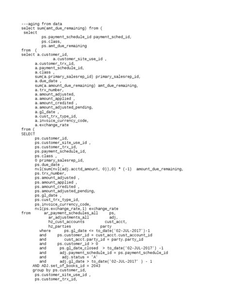 Ar Aging Dl Sql Pdf Ignorance Logic
