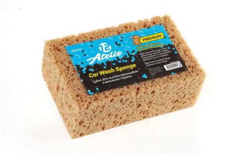 ᐉ Губка для мытья автомобиля 12 Atelie Premium с крупными порами • Купить в Киеве Украине