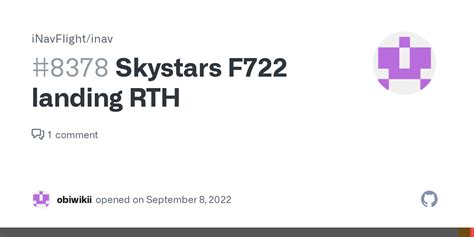 Skystars F722 Landing Rth · Issue 8378 · Inavflightinav · Github