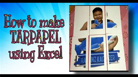How To Make Tarpapel In Excel Youtube