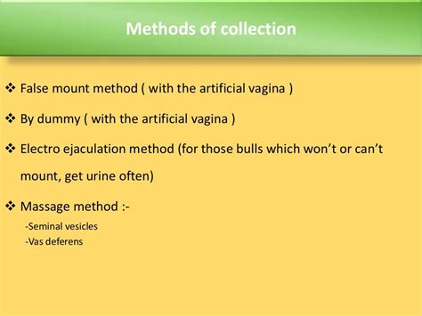Collection And Preservation Of Bull Semen