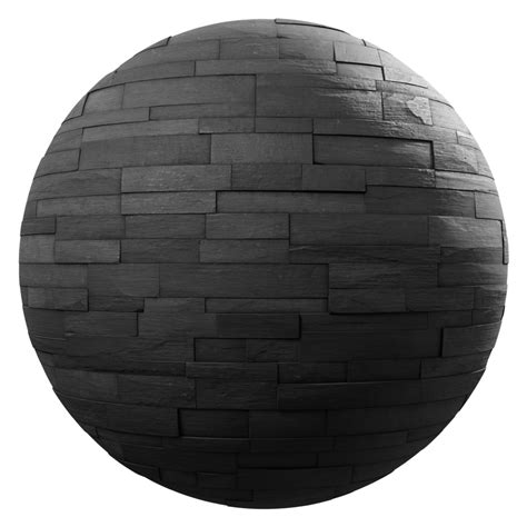 Smooth Ledger Tile Texture Charcoal Poliigon