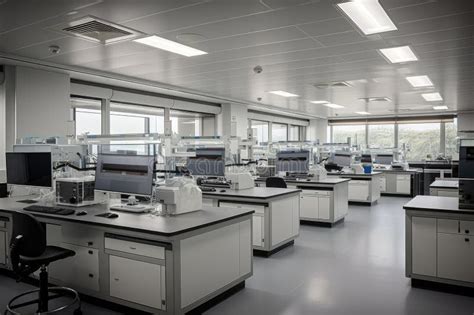 High Tech Lab Filled With Cutting Edge Technologies And Equipment For