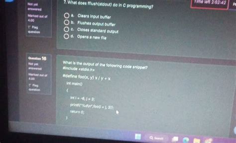 7 What Does Fflushstdout Do In C Programming A Clears Input Buffer B