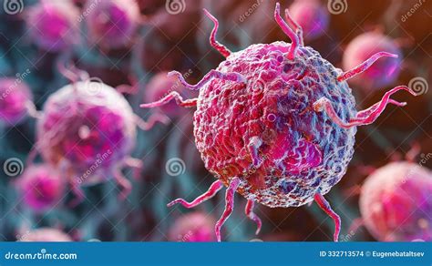 Detailed Visualization Of Microscopic Cells Showcasing Fine Structures