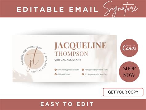 Virtual Assistant Email Signature Template Gmail Professional Virtual Assistant Two Photo Or