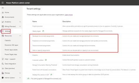 Environment Assignment Settings In Power Platform Admin Center D365 Demystified