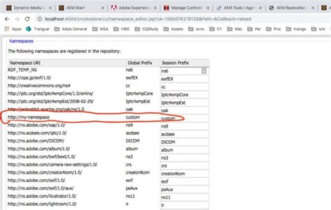 Custom Namespace In Aem Aem Concepts Aem Tutorial Aemaacs