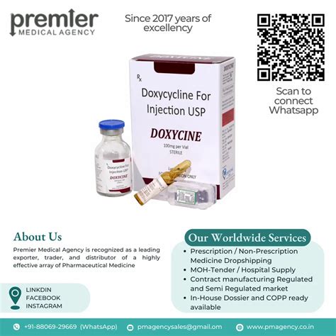 Doxycine Injection Doxycycline 100 Mg Injection At ₹ 562 91 Vial