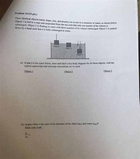 solved problem 14 14 pts three identical objects same