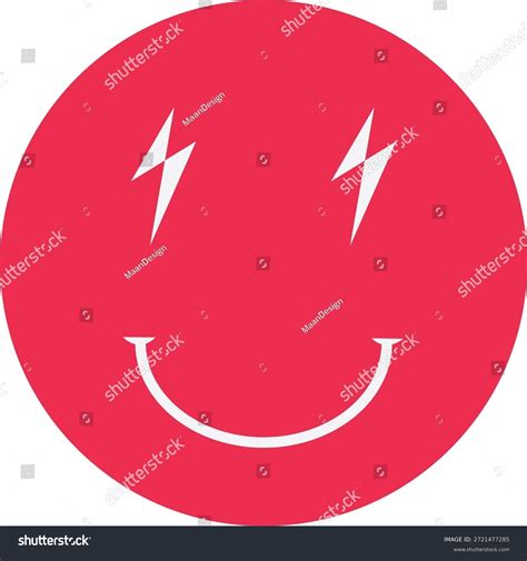 87397 Smiley Face Lightning Bolt Eyes Royalty Free Images Stock
