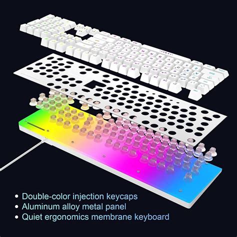 Magegee Gaming Keyboard And Mouse Combo True Rgb Backlit Membrane Office Keyboard 104 Keys
