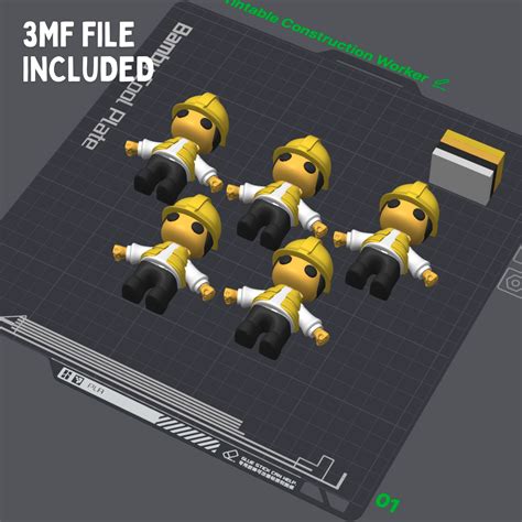 3d Printable Flexi Construction Worker By Brandon Santana Printables Store