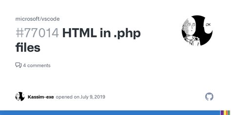 Html In Php Files · Issue 77014 · Microsoftvscode · Github
