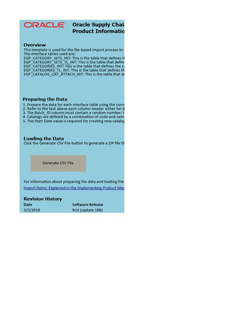 Egp Catalog Import Template Pdf Comma Separated Values Identifier