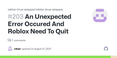 An Unexpected Error Occured And Roblox Need To Quit Issue 203