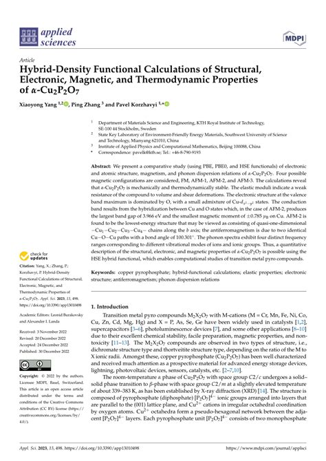 Pdf Hybrid Density Functional Calculations Of Structural Electronic Magnetic And