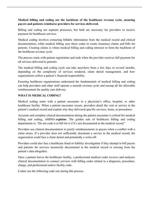 An Overview Of Medical Coding Medical Coding Stuvia Us