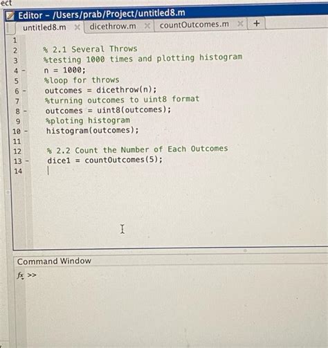 Solved Matlab I Have 2 1 Done And 2 2 I Have The