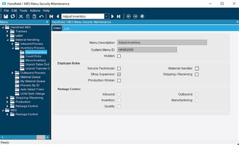 limit menu access on handheld mes epicor erp 10 epicor user help forum
