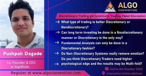 Pushpak Dagade On Linkedin Algoconvention Algorithmictrading