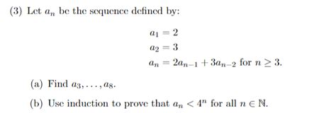 Solved Let An Be The Sequence Defined By Chegg Com