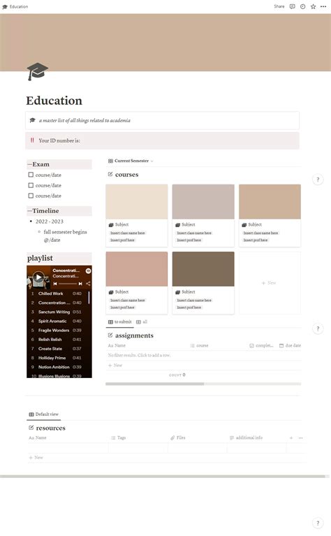 Notion Template Student Planner Artofit
