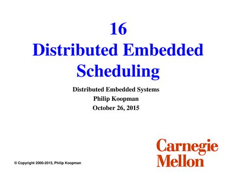 16 Scheduling It Is All About Distributed Systems And Networks