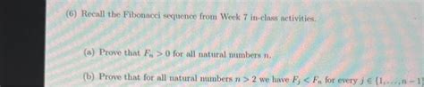 Solved The Fibonacci Sequence F1f2 Is Defined Recursively