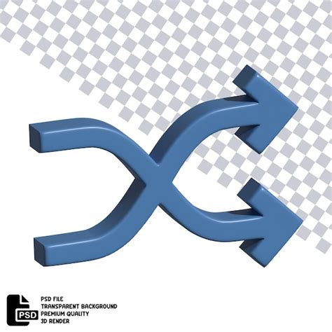 Premium Psd 3d Illustration Of Cross Arrow