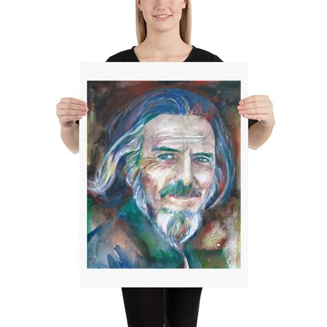 Alan Watts Watercolor Portrait Poster Various Sizes Etsy