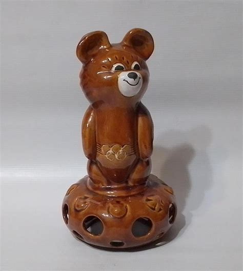 Редакція керамічна скульптура — лампа олімпійський ведмедик 70 80 рр лксф — ціна 5000 грн
