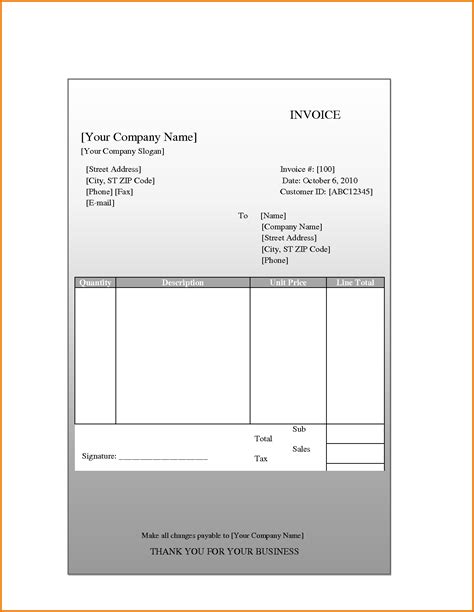 Quickbooks Invoice Templates Db Excel Com