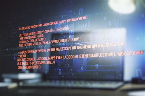 Premium Photo Double Exposure Of Abstract Programming Language On