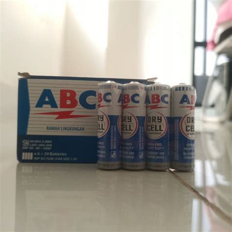 Jual Baterai ABC Biru Kecil Ukuran AA A Set Isi Shopee Indonesia