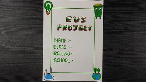 Easy Front Page Design For Evs Project EVS Project Front Page Design Border Design Easy