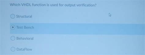 Solved Which VHDL Description Is Similar To Schematic Chegg Com