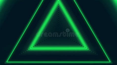 Digital Loop Animation With Running Light Wave Triangular Shape 3d