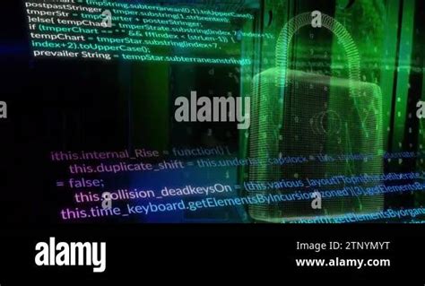 animation of computer language padlock letters numbers symbols and