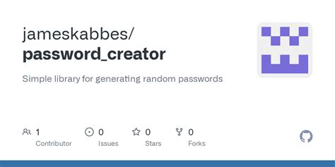 Github Jameskabbespasswordcreator Simple Library For Generating Random Passwords