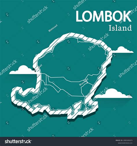 Lombok Island Colored Vector Map Highly Stock Vector Royalty Free