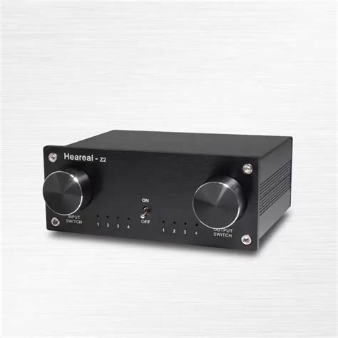 4 Port Input 4 Output Lossless Audio Signal Switcher Switch Selector Box Sound Hifi Audio Signal