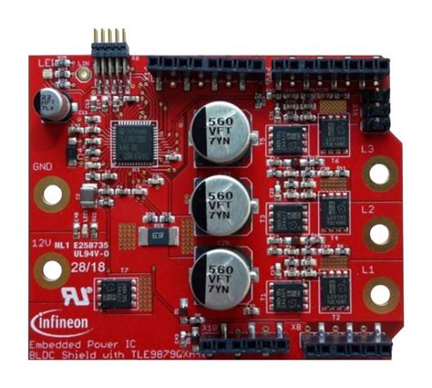 Bldcshieldtle9879tobo1 Infineon Evaluation Board Tle9879 Bldc Motor Driver Arduino Shield