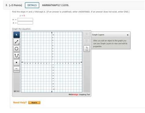 Solved M B Y 6 Graph The Equation After You Add An Object