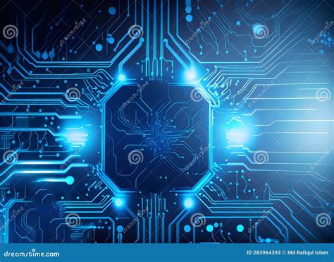 Abstract Technology Circuit Board Digital Hi Tech Background Vector Illustration Stock