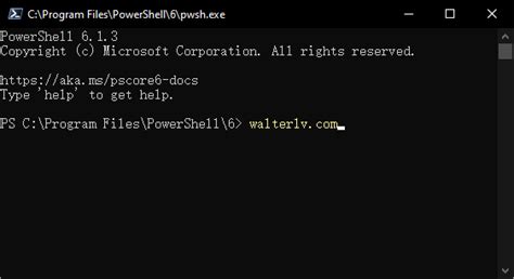 安装和运行 Net Core 版本的 Powershell Walterlv